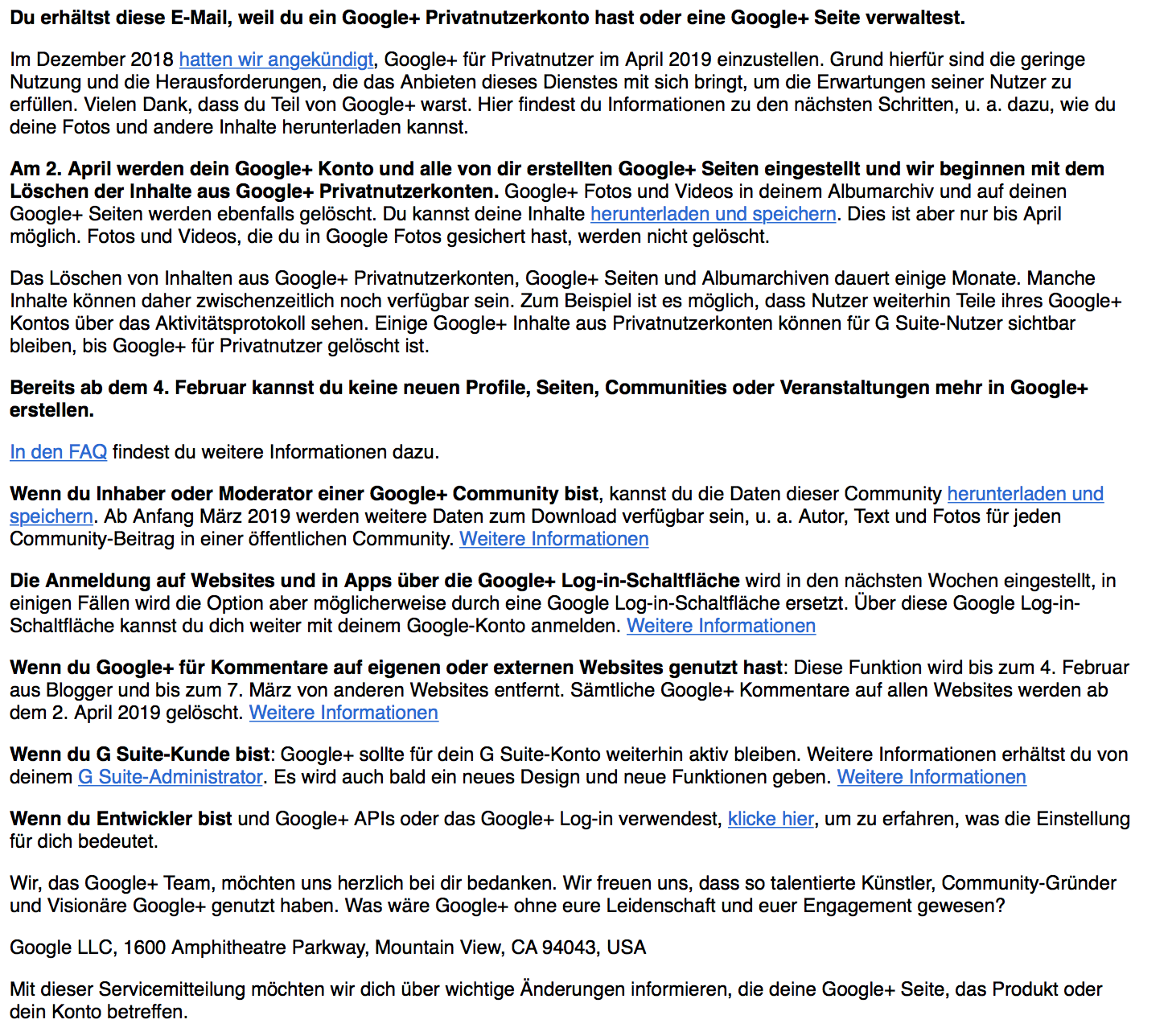 Goodbye, Google Plus - BLASCHKE I MEDIA.